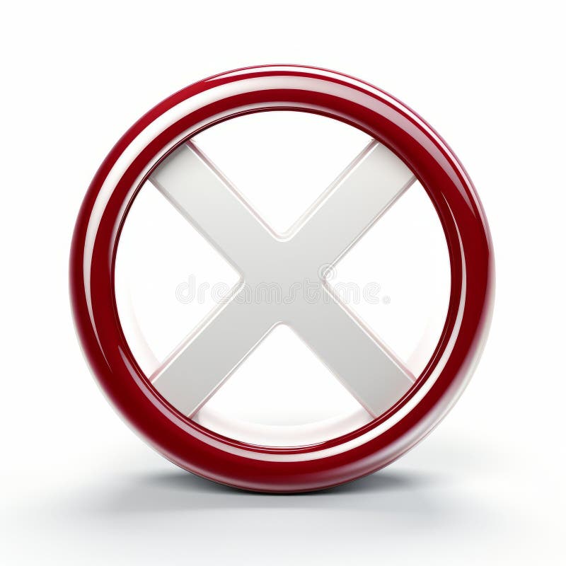 A Red and White Cross Symbol on a White Background Stock Illustration ...