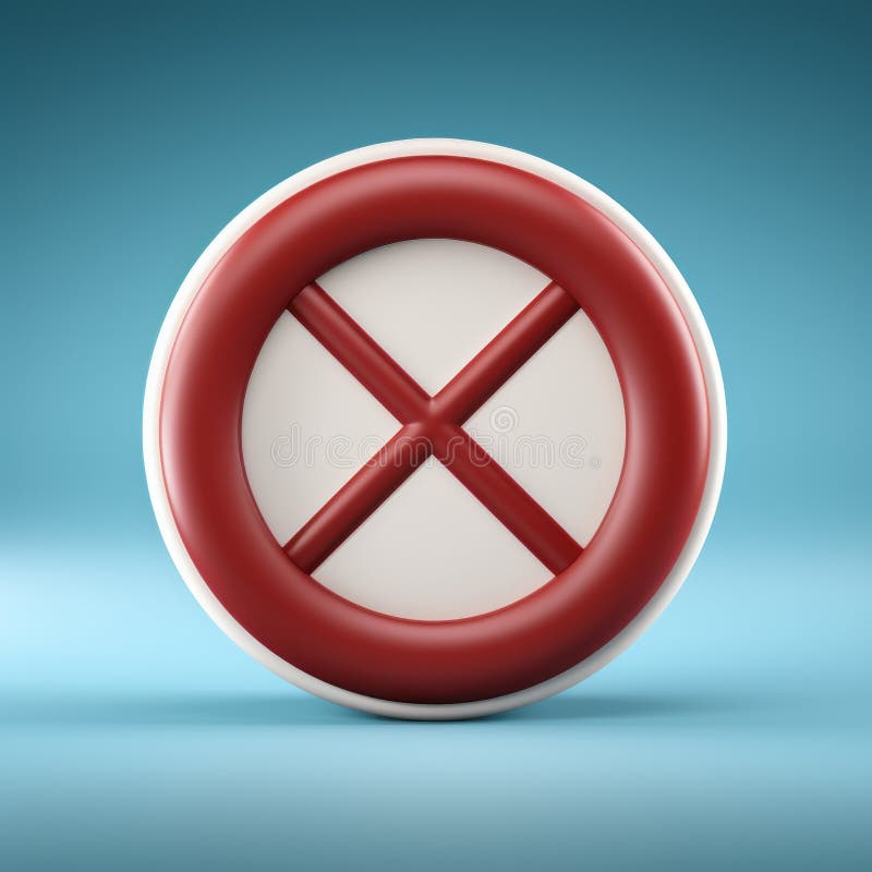 A Red and White Cross Symbol on a Blue Background Stock Illustration ...