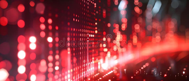 Red and White Data Pulse Visualization. Concept Data Visualization ...