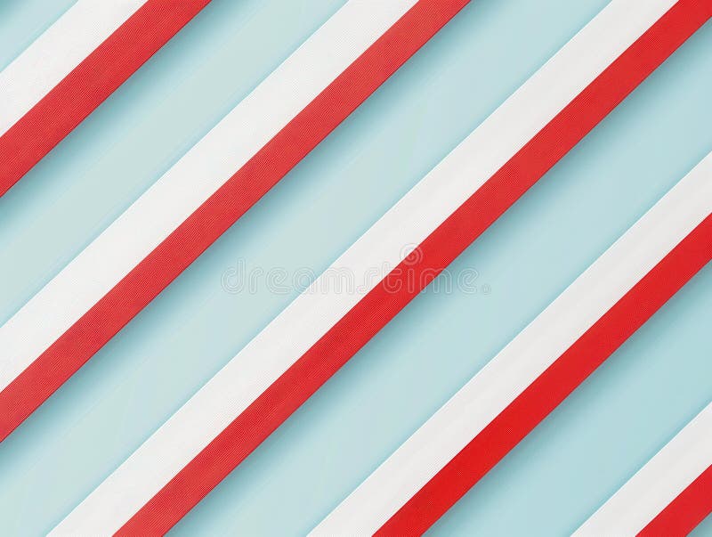 Red and White Diagonal Stripes on Light Blue Background - Modern ...