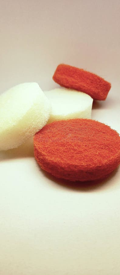 Red and White Dishwashing Sponge Usualy Use in the Kitchen Stock Image ...