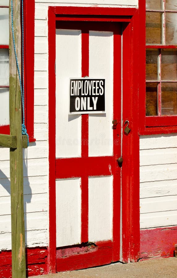 Employees Only Door Sign stock photo. Image of employee - 44997460