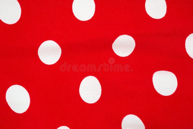 Red White Dots Fabric Close Stock Image - Image of polka, dots: 50759663