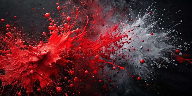 Red and White Explosive Impact, Abstract , Color , Splash , Impact ...