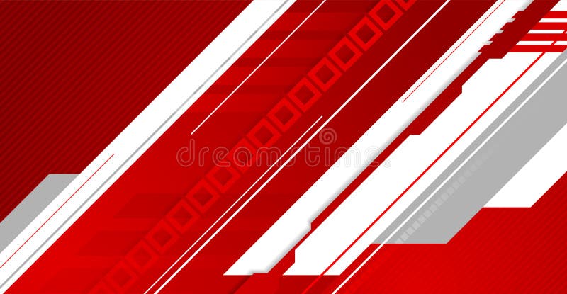 Red and White Flat Abstract Geometric Background Stock Illustration ...