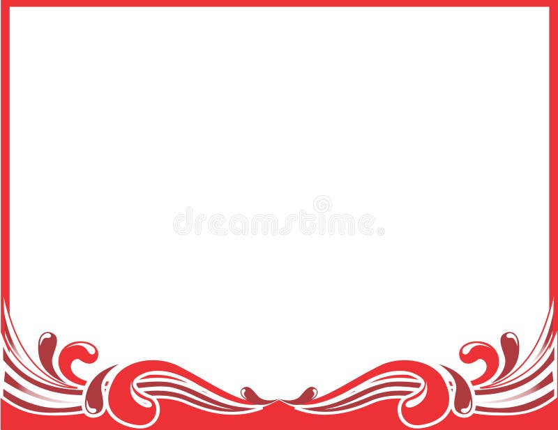 Red and White Frames, Water Splash Background Stock Illustration ...