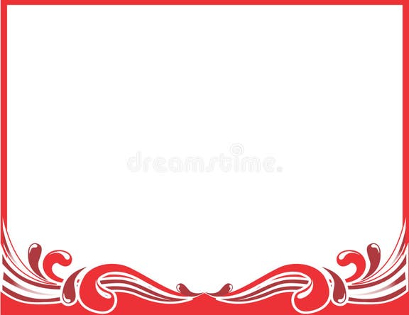 Red and White Frames, Water Splash Background Stock Illustration ...