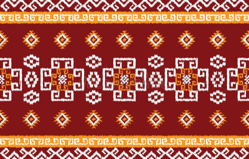 Red and White Geometric Textile Pattern Design Seamless Background ...