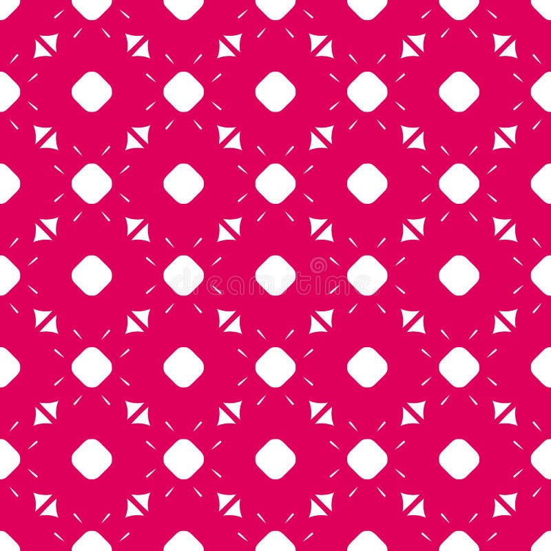 Red and White Geometric Vector Seamless Pattern with Small Circles and ...