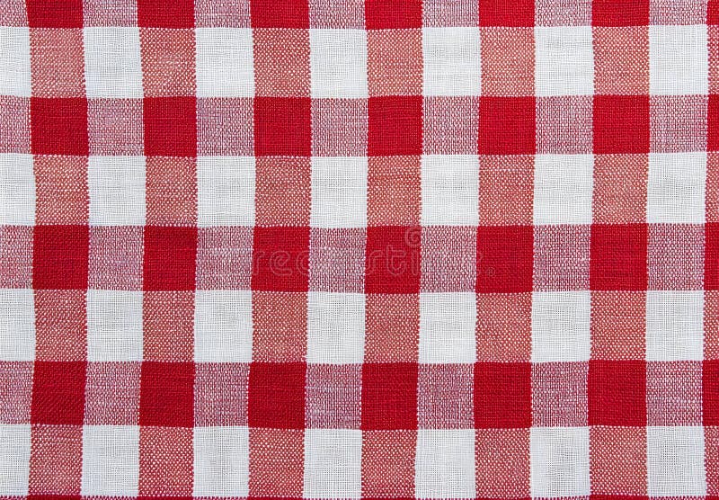 Red and White Gingham Fabric Background Texture Stock Illustration ...