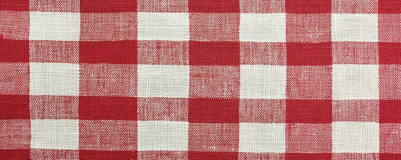 Red and White Gingham Fabric Texture Close-up, Woven Pattern, Checkered Design, Textile ...