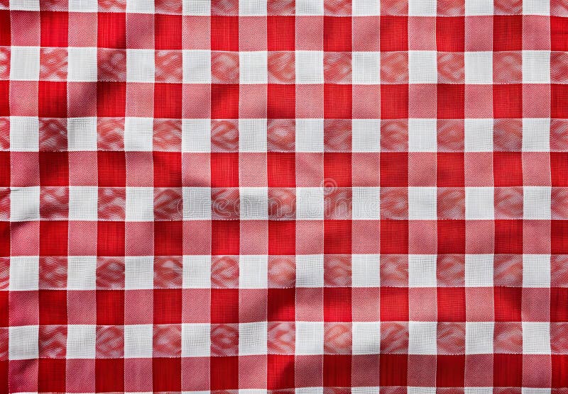 Red and White Gingham Tablecloth Texture Stock Illustration ...