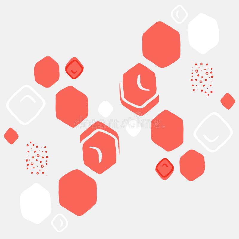 Red and White Graphic Design, Banner or Poster. Stock Illustration ...