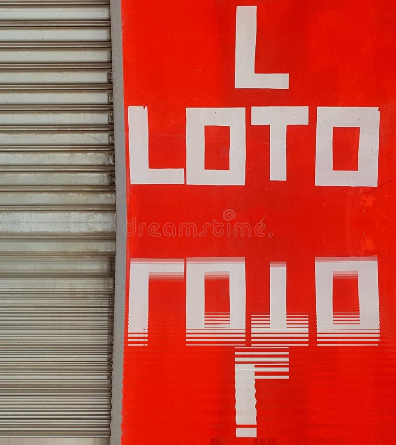 Red Background with Capital Upper Case Letters Spelling LOTO Stock ...