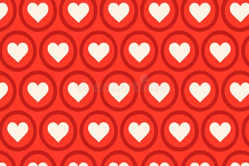 Red and White Heart Pattern Seamless Repeat Background Stock ...