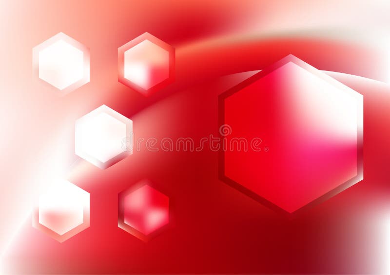 Red and White Hexagon Shape Background Vector Graphic Stock Vector - Illustration of polygon ...