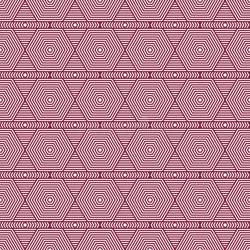 Red and White Hexagon Tile Pattern Repeat Background Stock Image ...