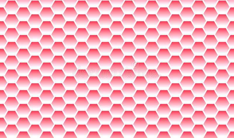 Red and White Honeycomb Pattern Stock Illustration - Illustration of ...