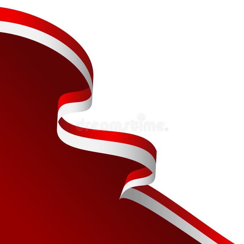 Red and White Indonesian Flag Corner Stock Vector - Illustration of ...