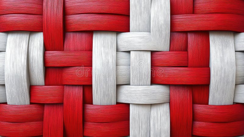 Red and White Interlocking Pattern Background Texture - High-Resolution ...