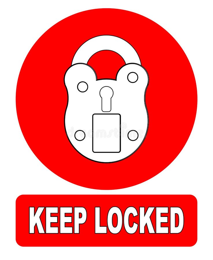 Keep locked sign stock vector. Illustration of house - 82510069
