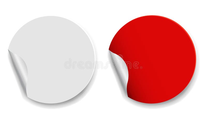 Red and White Labels White Background Stock Vector - Illustration of ...