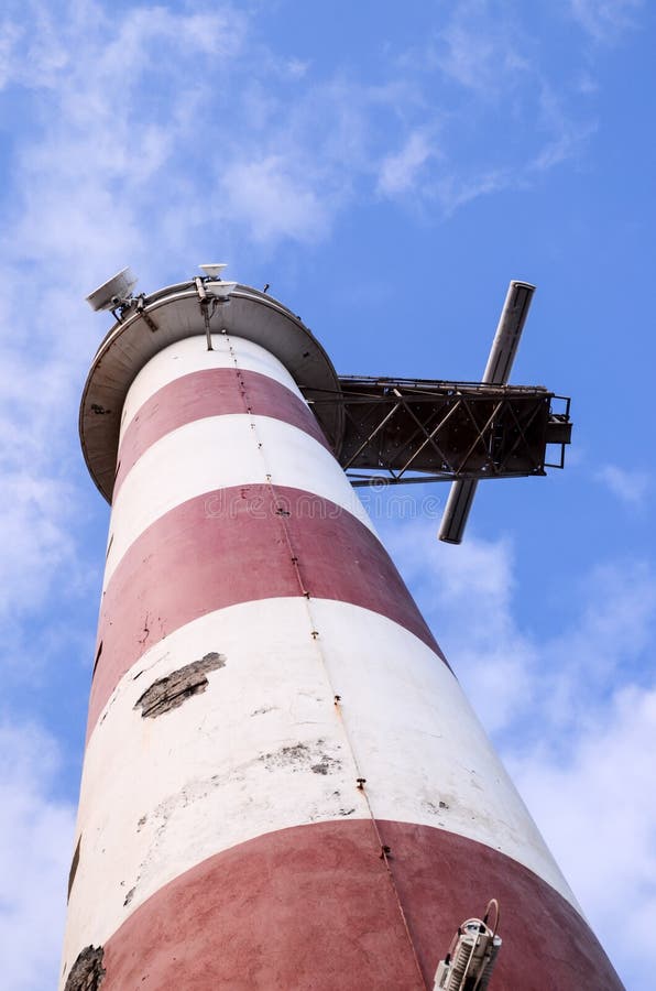Red and White Lighthouse stock image. Image of house - 45371271