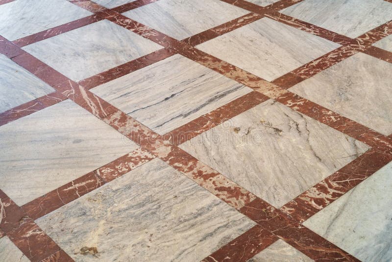 Red and White Marble Floor Surface Stock Image - Image of aged, marble ...
