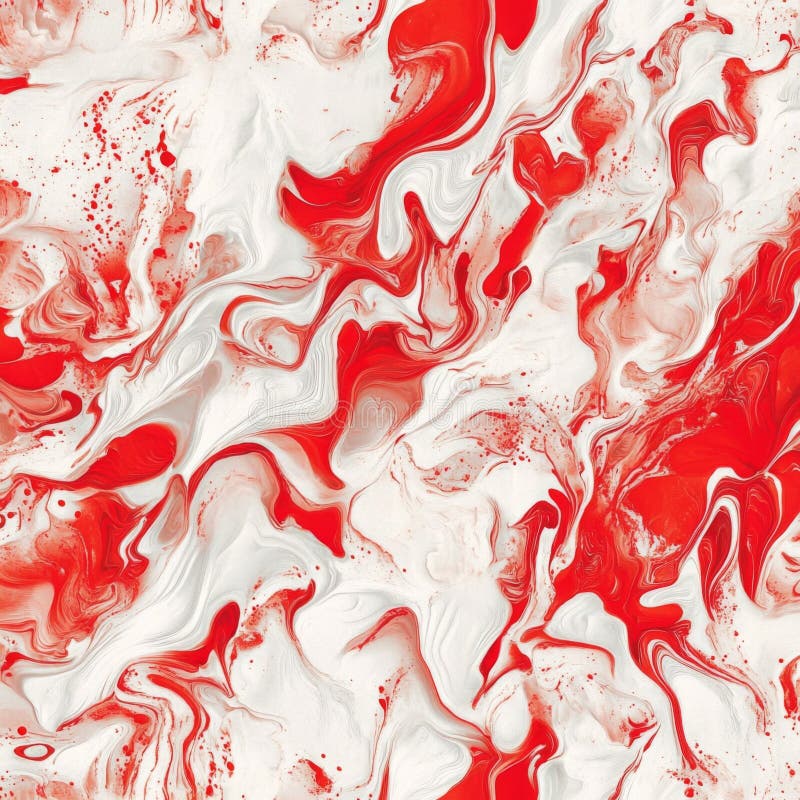 Red and White Marble Texture with Bold Swirls and Dynamic Splashes ...