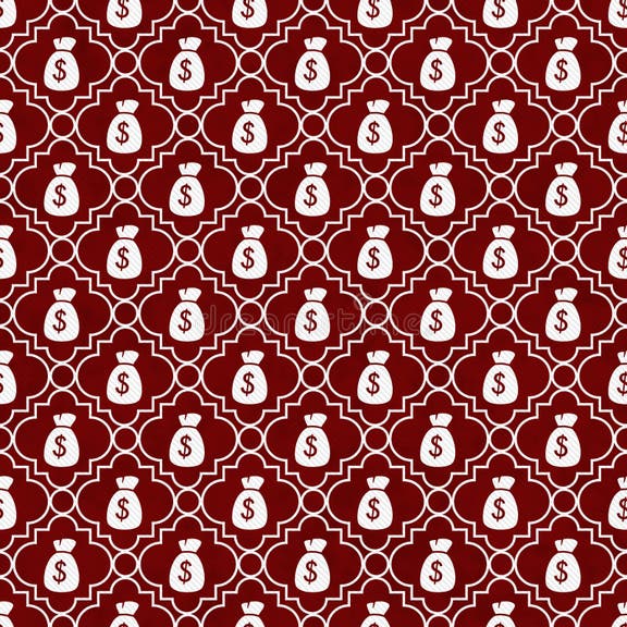 Red and White Money Bag Repeat Pattern Background Stock Illustration ...