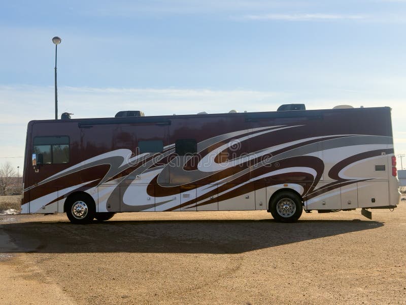 A Diesel Powered Motor Home on a Sunny Day Stock Image - Image of ...