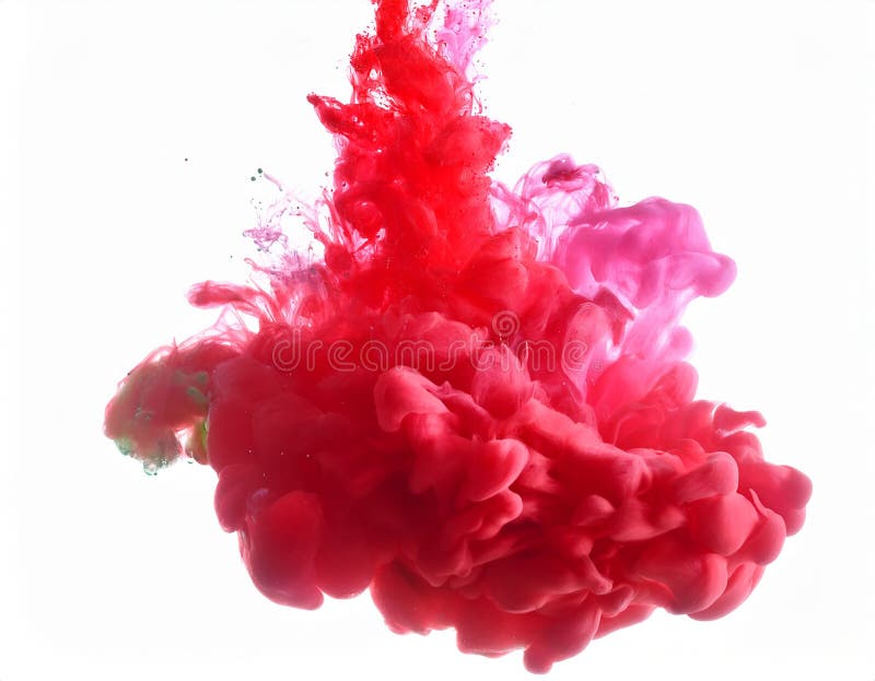 Acrylic Colors in Water. Ink Blot. Abstract Background. Isolation ...