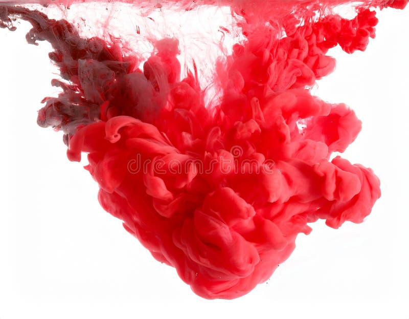 Acrylic Colors in Water. Ink Blot. Abstract Background. Isolation ...