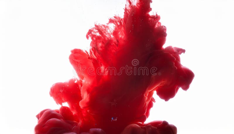 Acrylic Colors in Water. Ink Blot. Abstract Background. Isolation ...