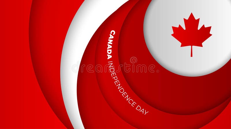 Red and White Paper Cut in Circle Design for Canada Independence Day ...