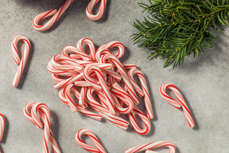 Red and White Peppermint Mini Candycanes Stock Photo - Image of merry ...