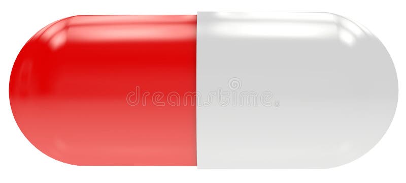 Red-White pill stock illustration. Illustration of health - 18943932