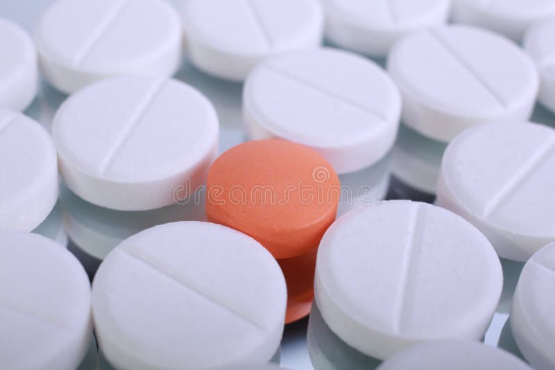 Red and White Pill Capsules Pile Stock Image - Image of group, care ...
