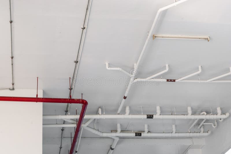 Pipes Under a Concrete Bridge with Dampers and Steel Support Stock ...