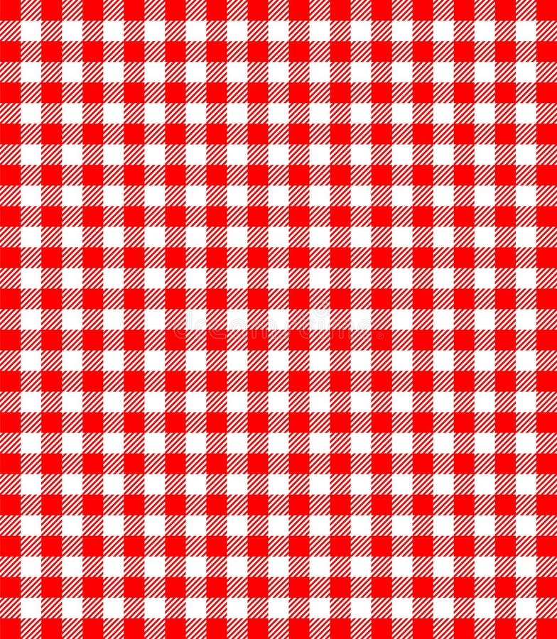 Red and White Checkered Fabric Stock Illustration - Illustration of ...