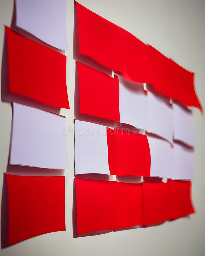 Red and white post-it stock image. Image of motivation - 268610335
