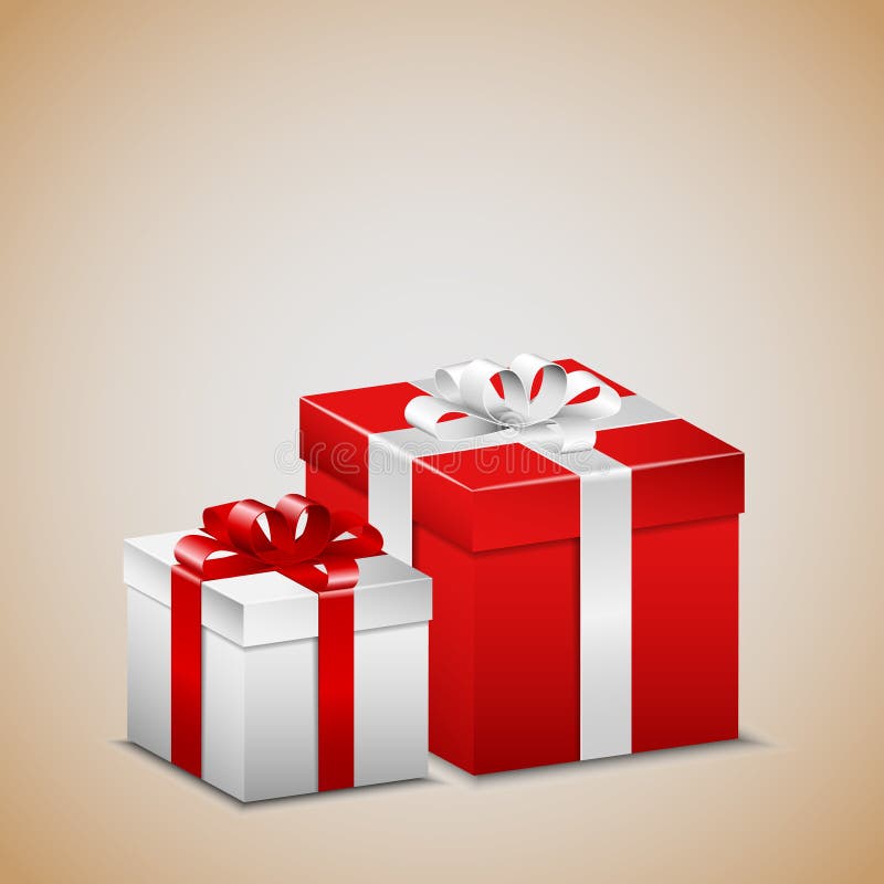 Red and white present stock vector. Illustration of celebration - 27772639