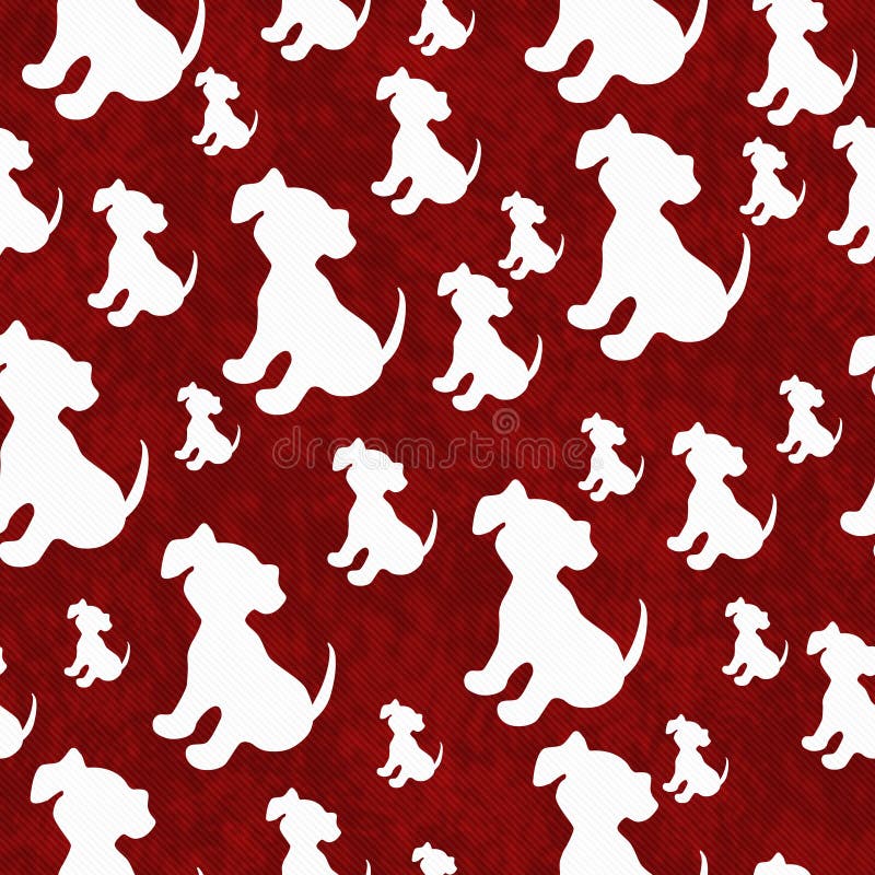Red and White Puppy Dog Tile Pattern Repeat Background Stock ...
