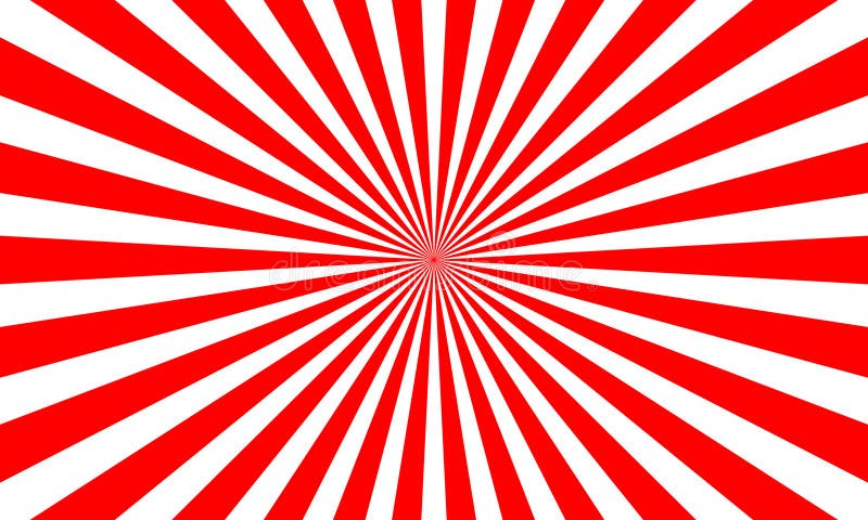 Red and White Radial Sunburst Design Stock Illustration - Illustration ...