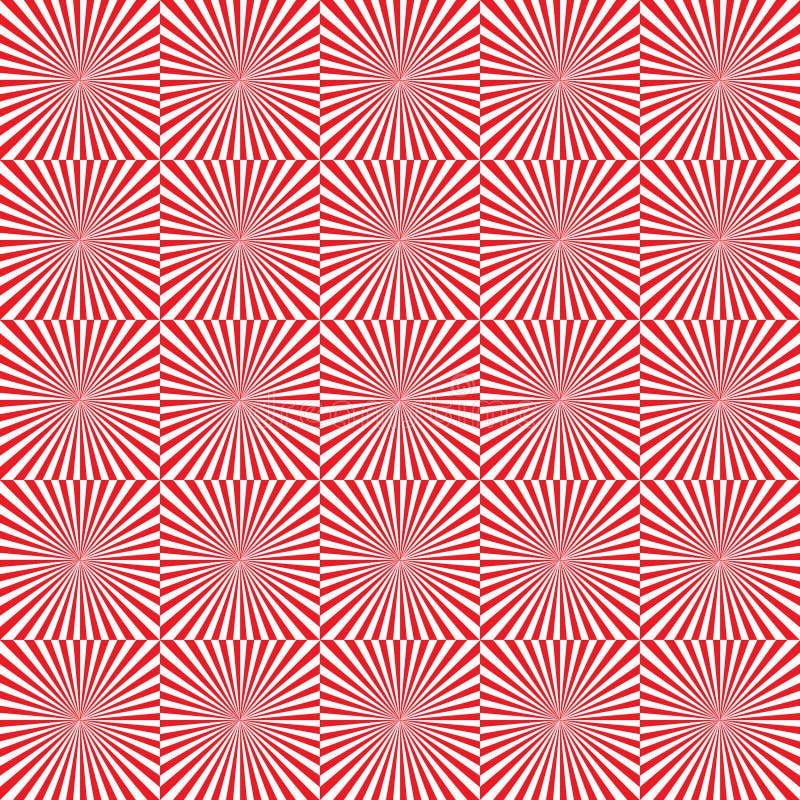 Red and White Rays. Seamless Pattern Stock Illustration - Illustration ...