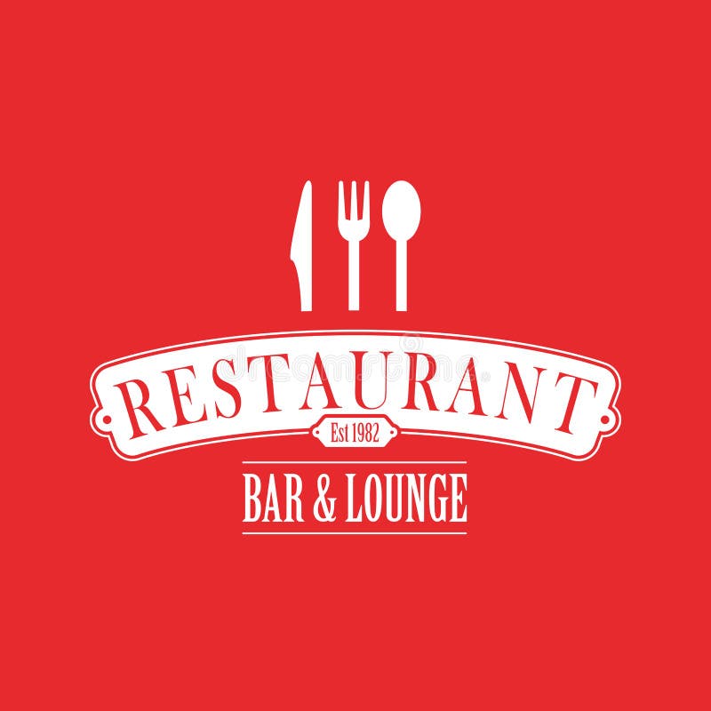 Red restaurant design stock vector. Illustration of sign - 107112957