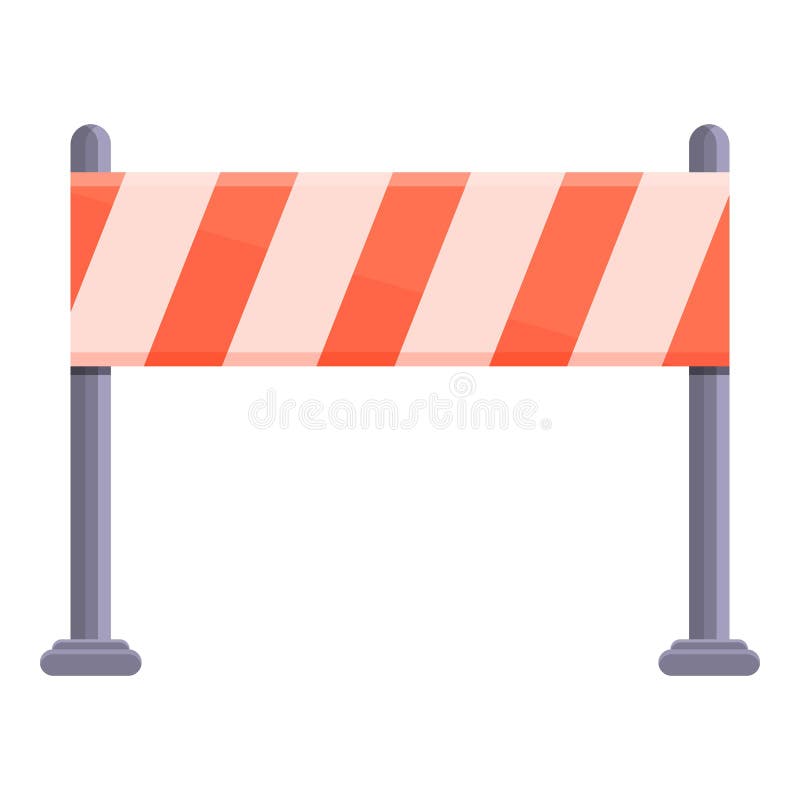 The Barrier Icon. Roadblock and Borderline, Stop, Checkpoint Symbol ...