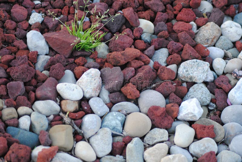 Red and White Rocks Blending Stock Image - Image of flooring, brickwork ...