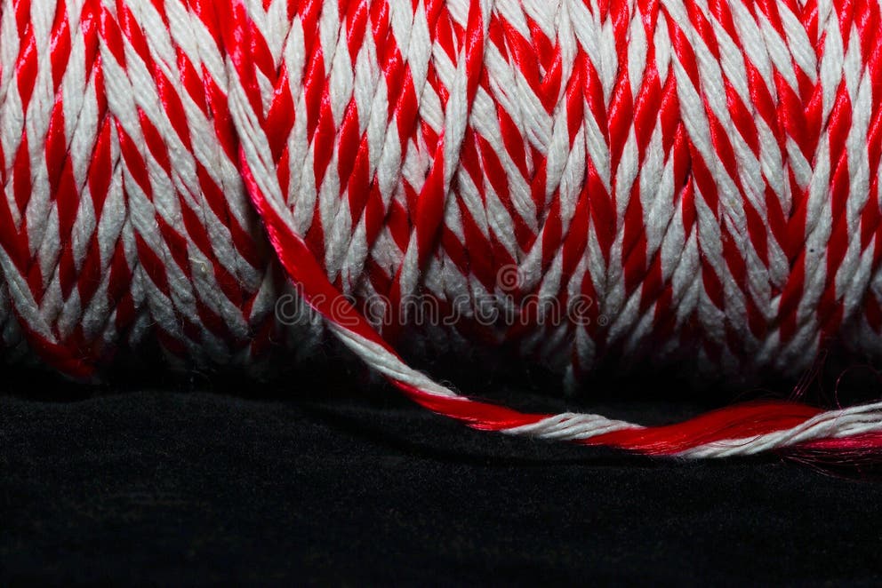 Red and white rope stock photo. Image of post, white - 102888898