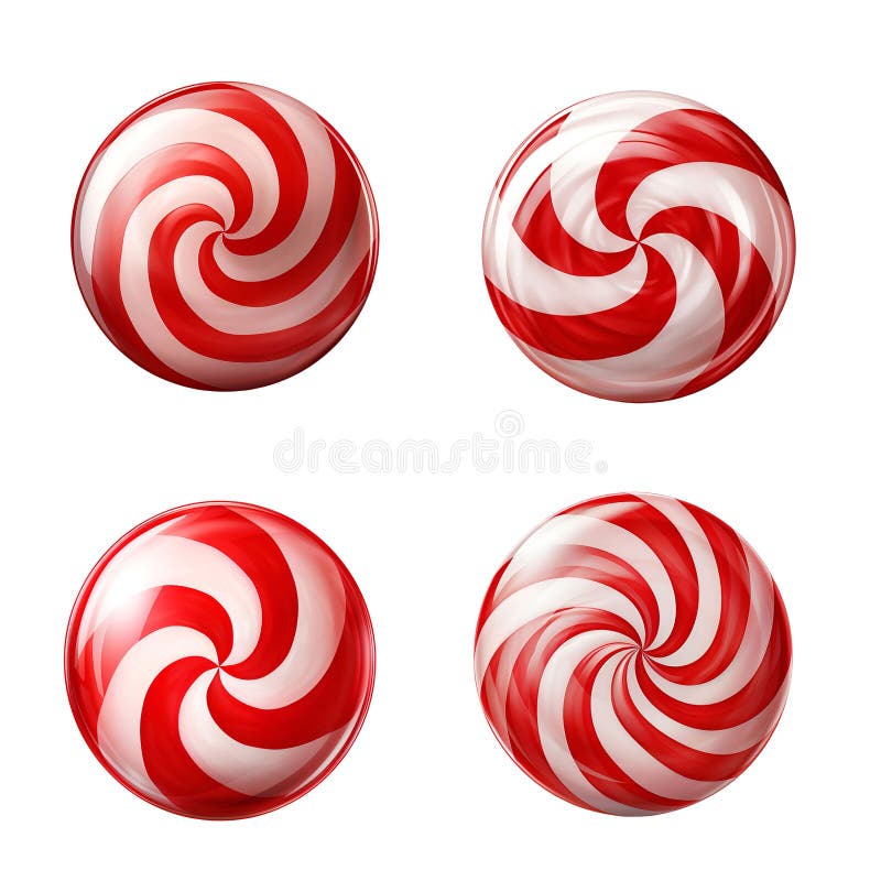 Peppermint Candy Vector Icons Set Stock Illustration - Illustration of ...